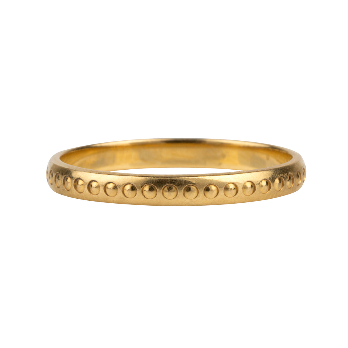 Vintage 18k Gold Dotted Band – Bell and Bird