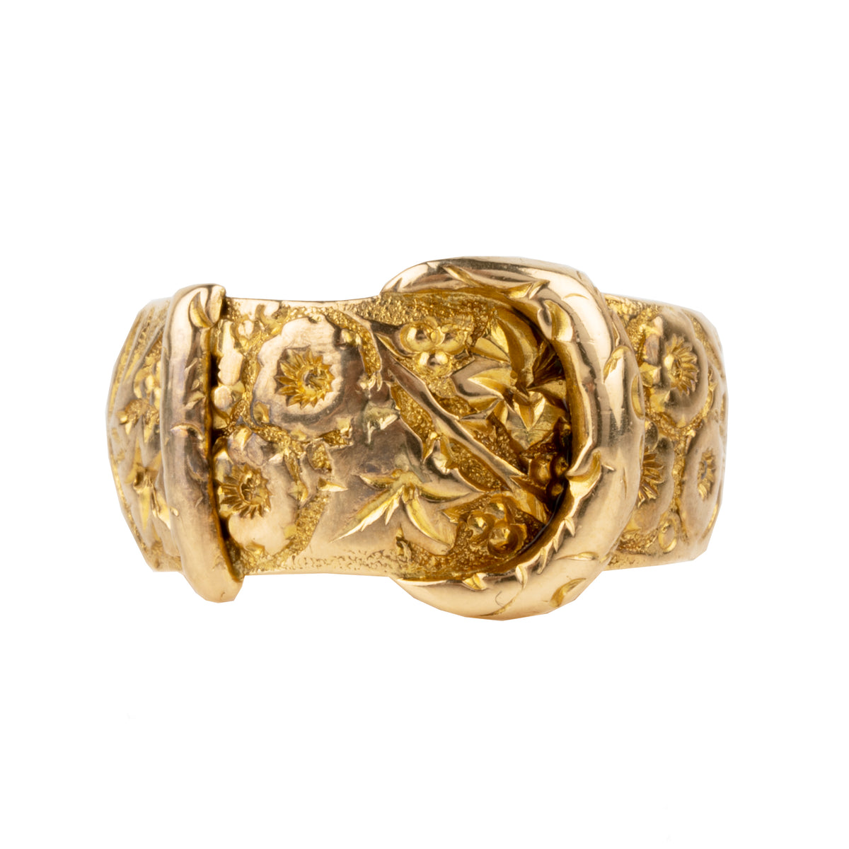 Edwardian Era Wide Gold Buckle Band – Bell and Bird