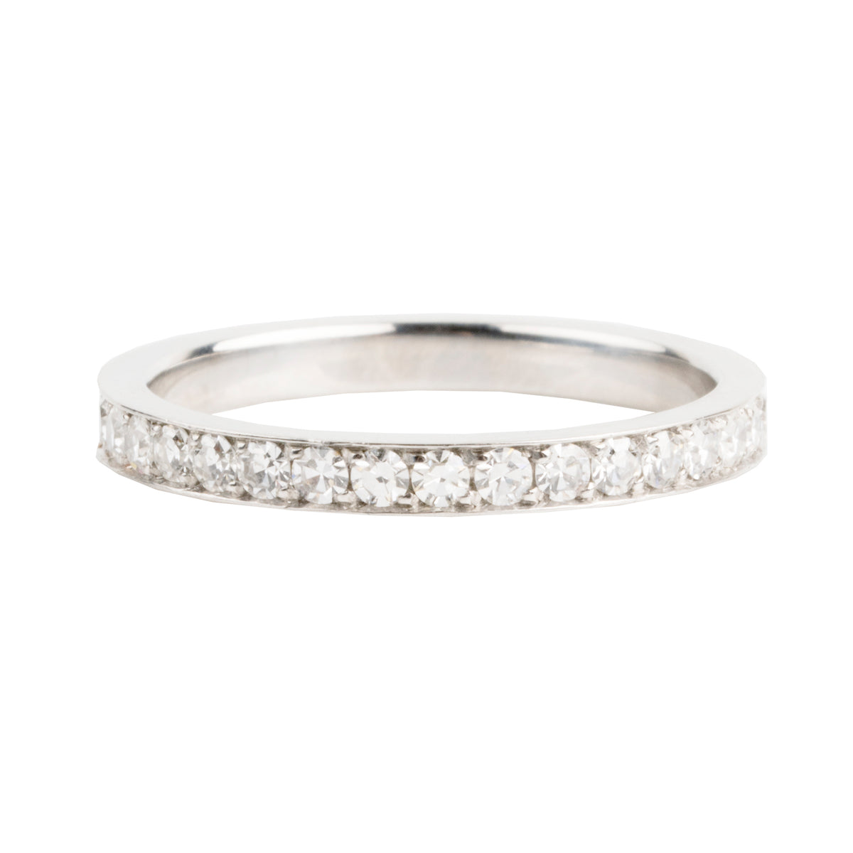 Bell & Bird Bead Set Diamond Eternity Band in Platinum – Bell and Bird