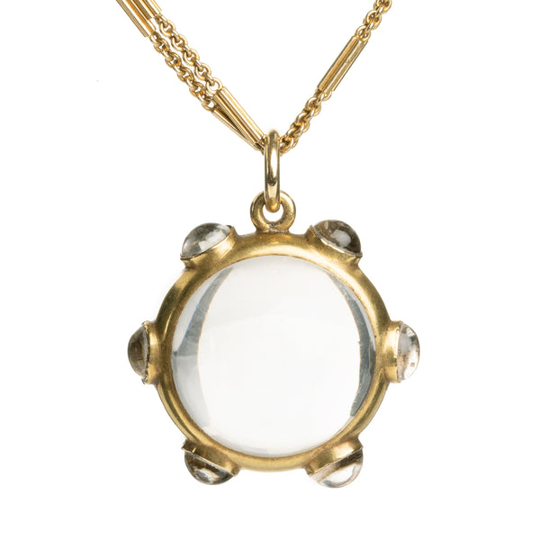 Victorian Era Gold Rock Crystal Locket – Bell and Bird