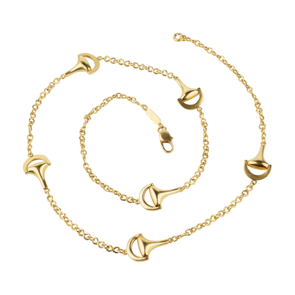 Vintage Gold Snaffle Bit Necklace – Bell and Bird