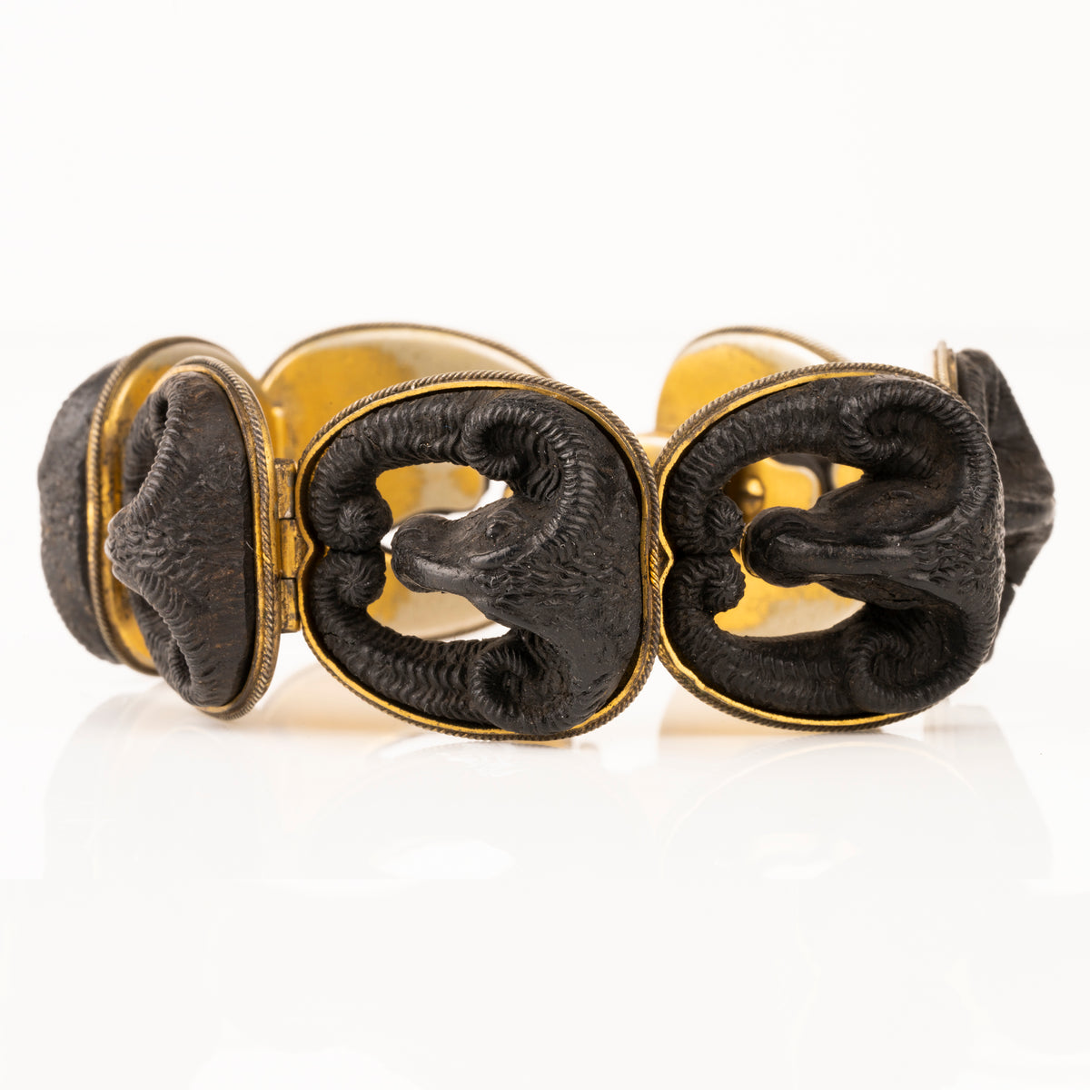 Victorian era Gutta Percha Ram Bracelet - Reserved – Bell and Bird