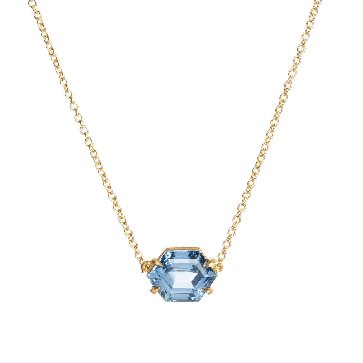 Bell & Bird Hexagon Sapphire Pendant Necklace – Bell and Bird