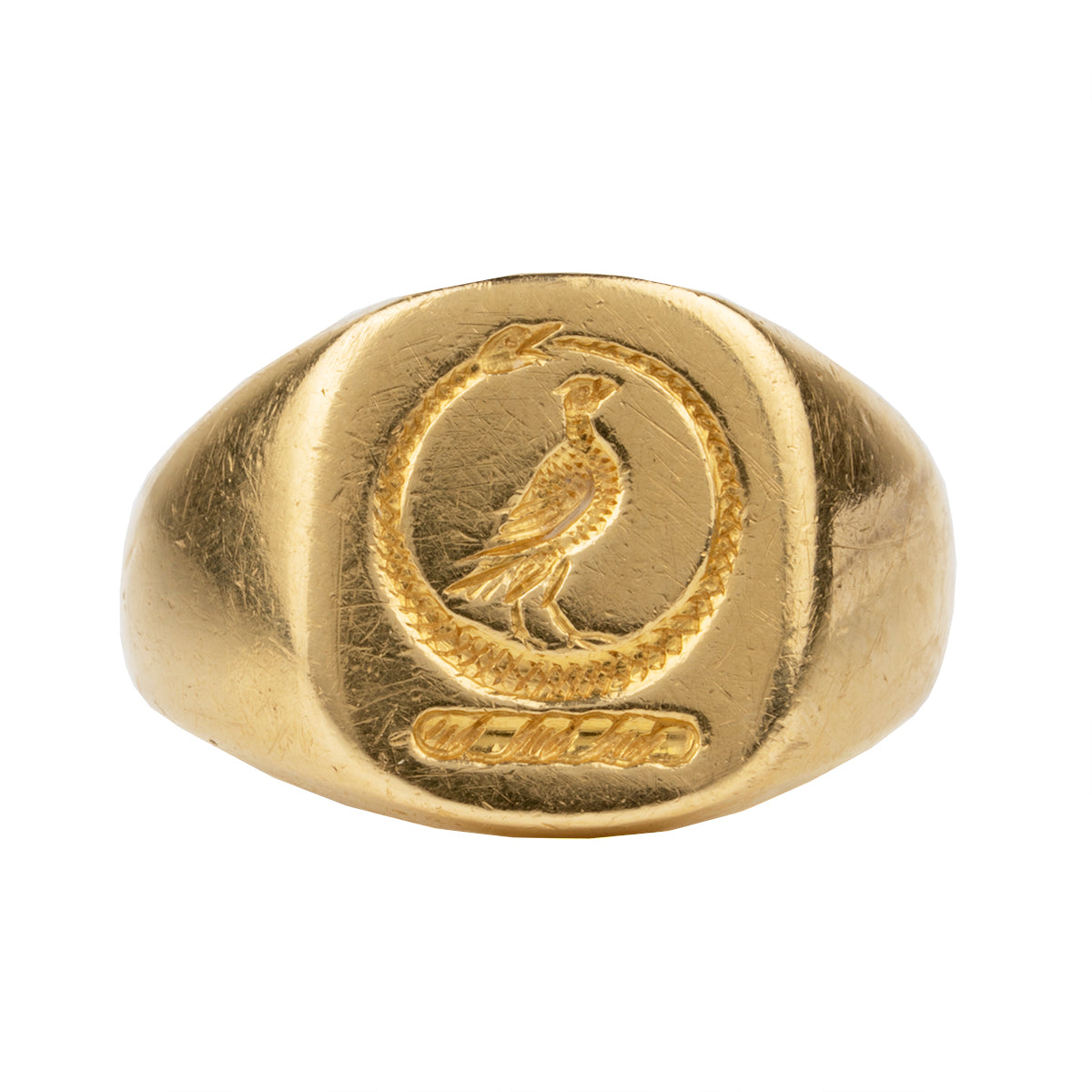 Victorian Era Ouroboros Signet Ring – Bell and Bird