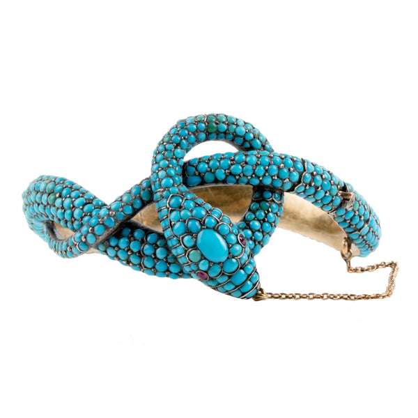 Victorian era turquoise snake bracelet – Bell and Bird