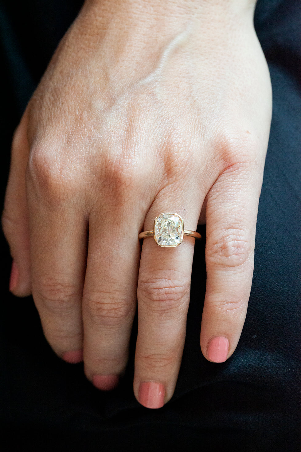 Bell & Bird Bezel Set Old Mine Cut Diamond Solitaire Ring – Bell and Bird