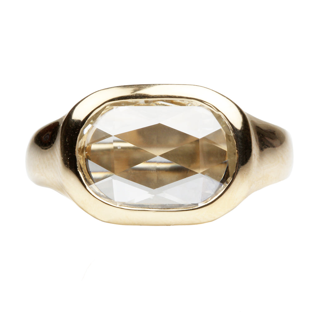 Bell & Bird Heavy Gold Bezel Set Rose Cut Diamond Ring – Bell and Bird