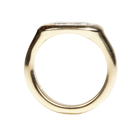 Bell & Bird Heavy Gold Bezel Set Rose Cut Diamond Ring – Bell and Bird