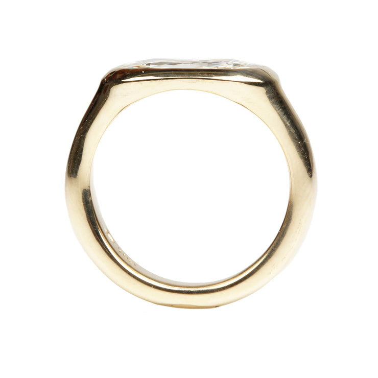 Bell & Bird Heavy Gold Bezel Set Rose Cut Diamond Ring – Bell and Bird