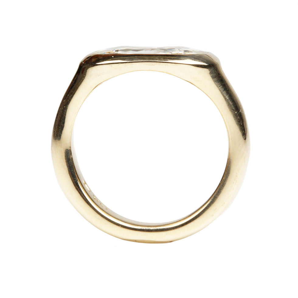 Bell & Bird Heavy Gold Bezel Set Rose Cut Diamond Ring – Bell and Bird