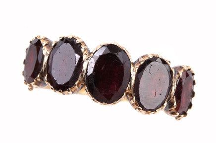 Georgian Flat Cut Garnet Ring – Bell and Bird