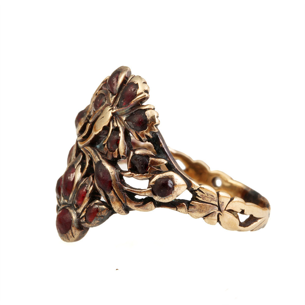 Georgian Garnet Giardinetti Ring – Bell and Bird
