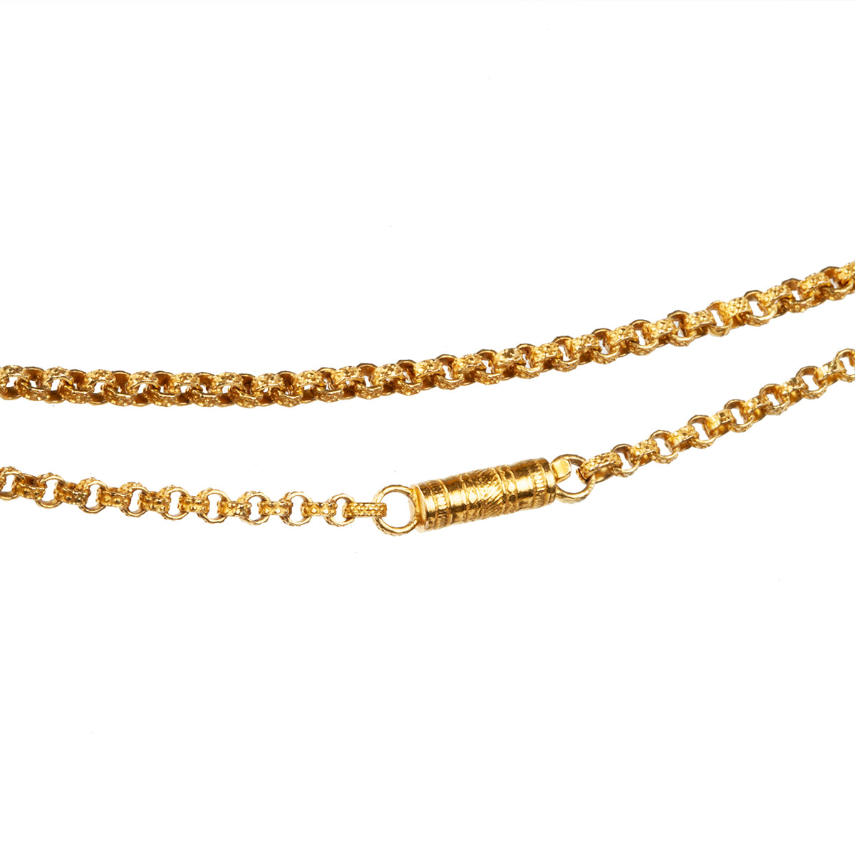 Georgian era long gold Chain | Bell and Bird