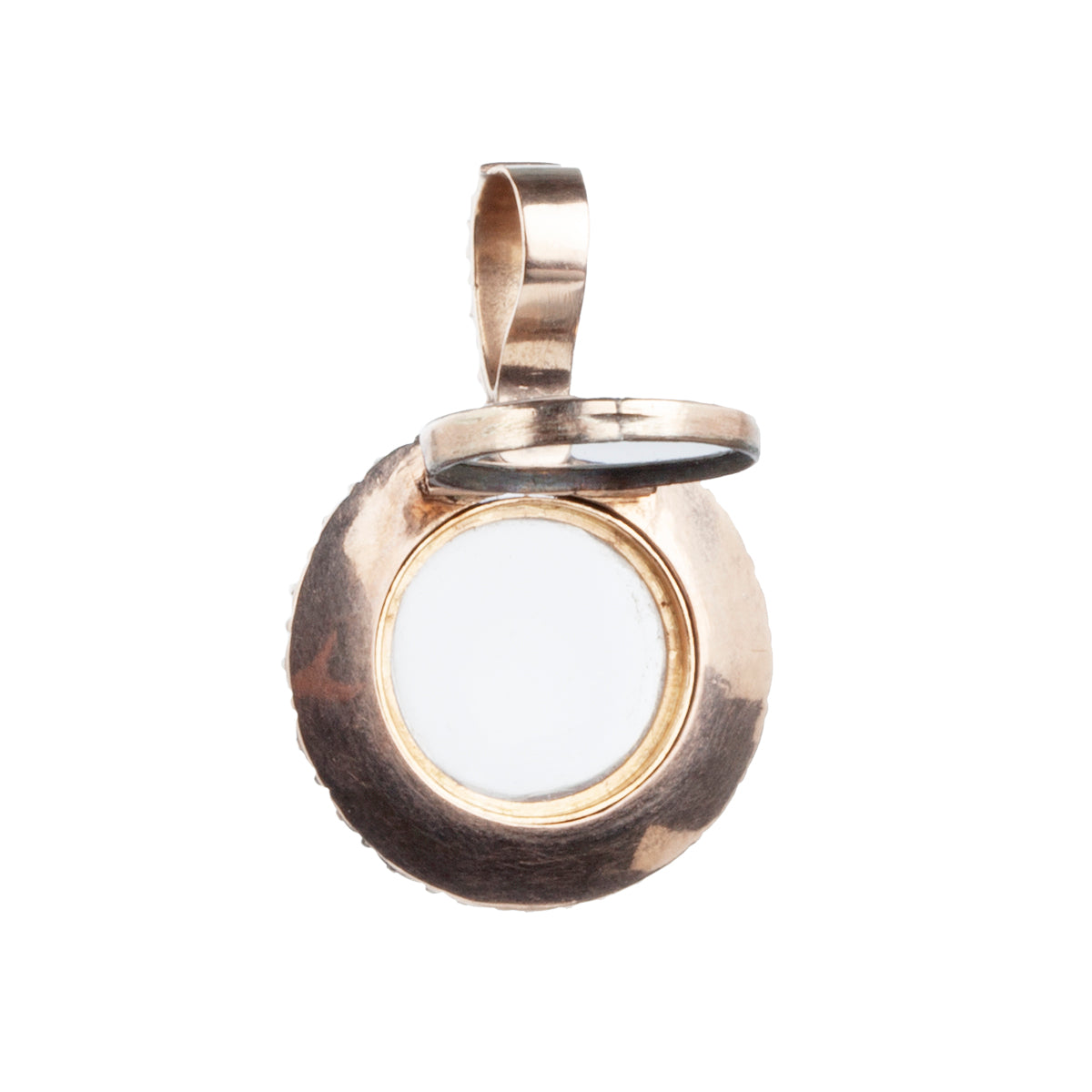 Victorian Era Pearl and Crystal Locket | Bell and Bird