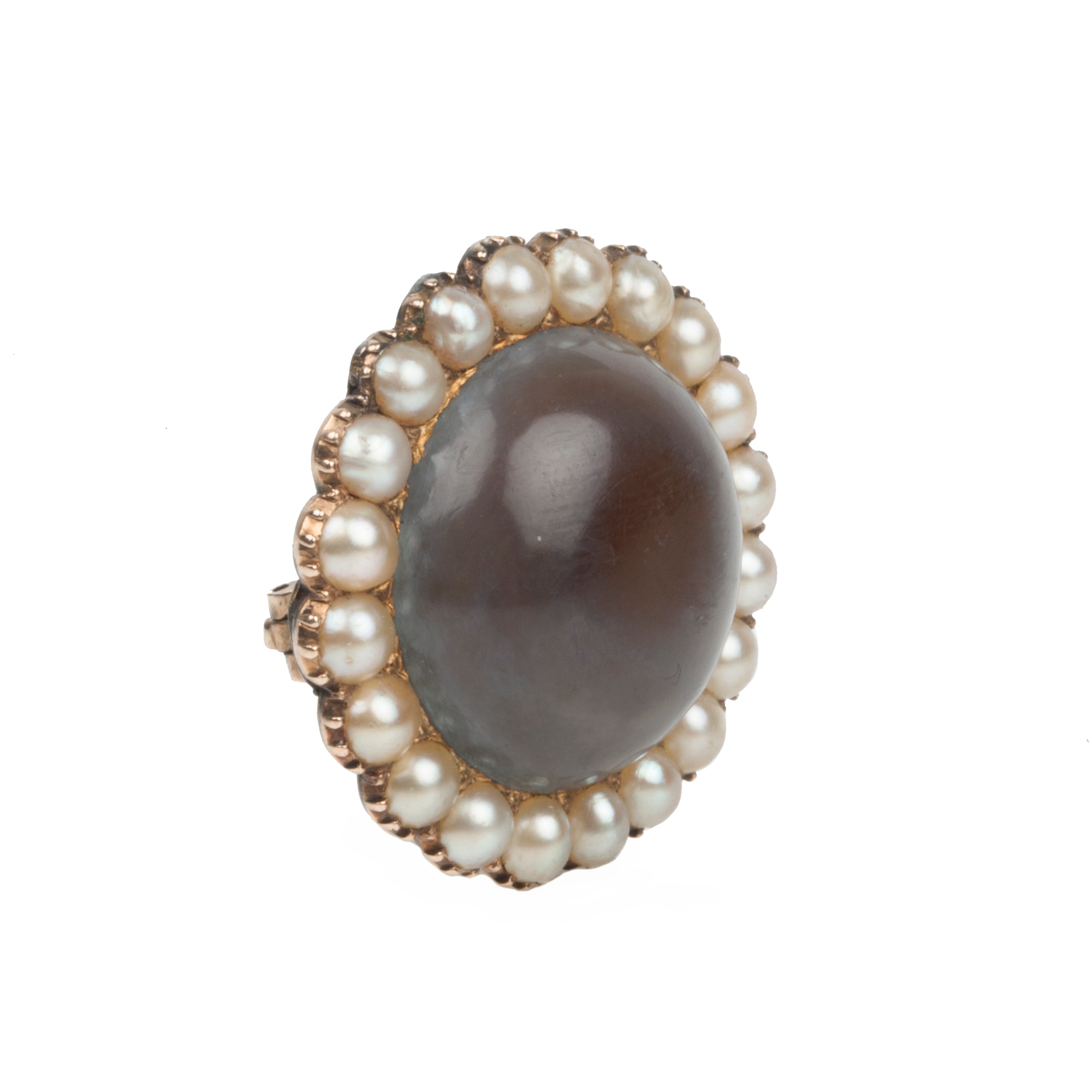 Rare Georgian Era Toadstone Talisman Brooch | Bell and Bird