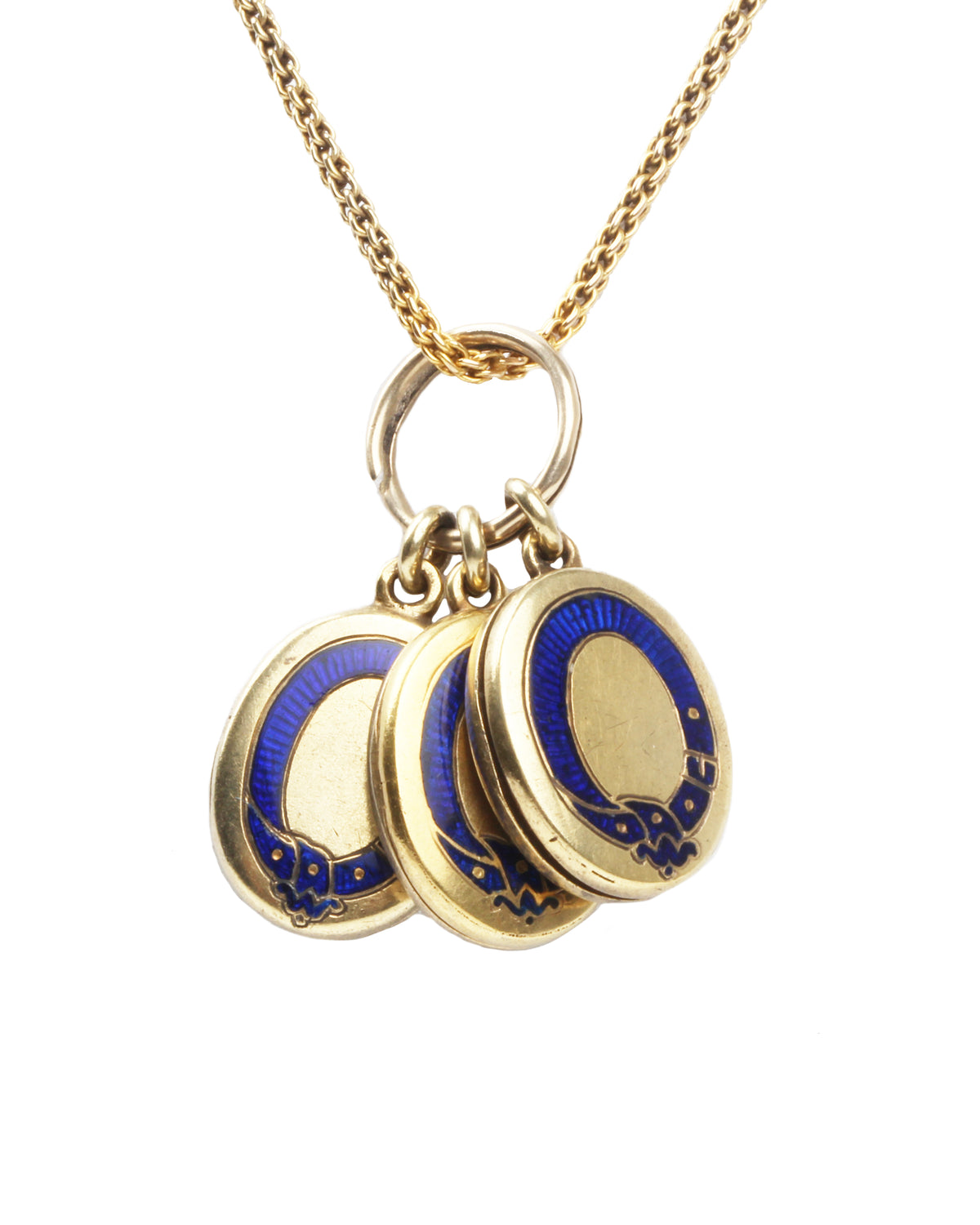 Trio Set of Matched Victorian Era Gold Lockets | Bell and Bird