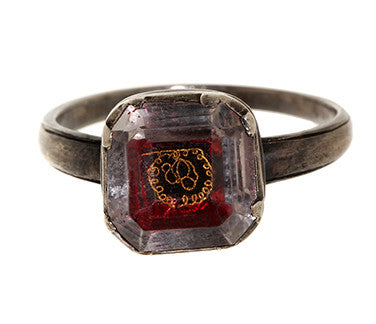 18th Century Stuart Crystal Ring – Bell and Bird