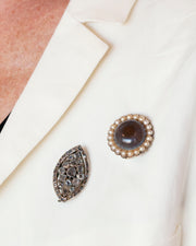 Rare Georgian Era Toadstone Talisman Brooch | Bell and Bird