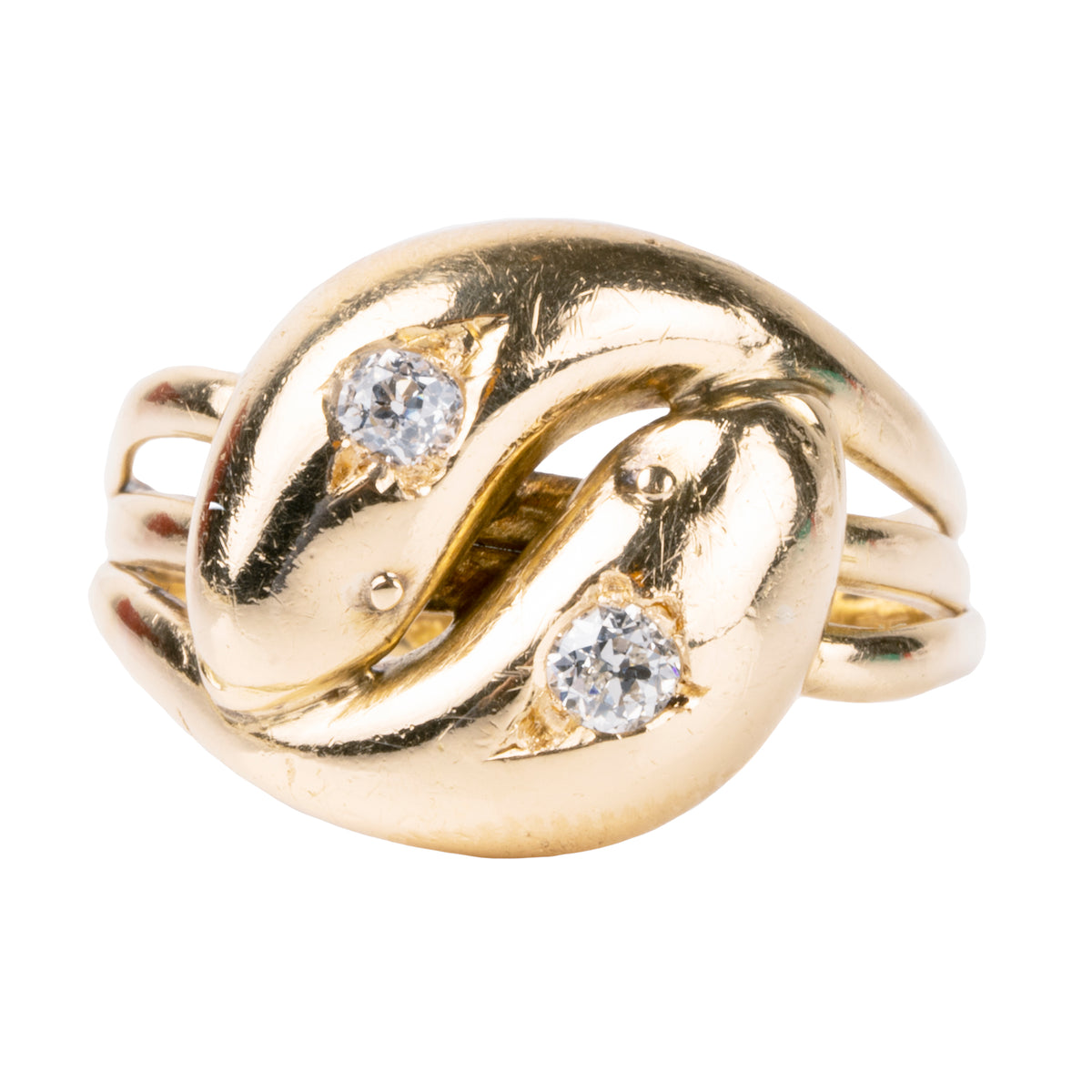 Victorian era twin snake diamond ring – Bell and Bird